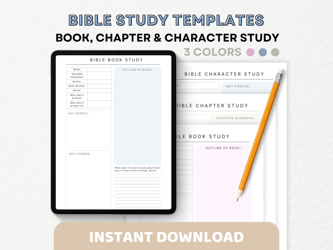 Bible Study Printable Templates PDF | Bible Book Study, Bible Chapter ...