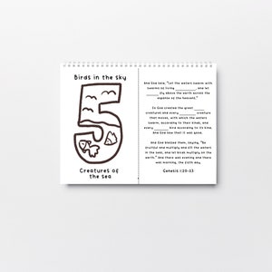 Days of Creation Activity With Bible Verses | Fill in the Blanks ...