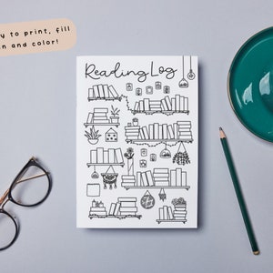 Bookshelf Reading Tracker Printable | Kids Reading Log Book Tracking ...