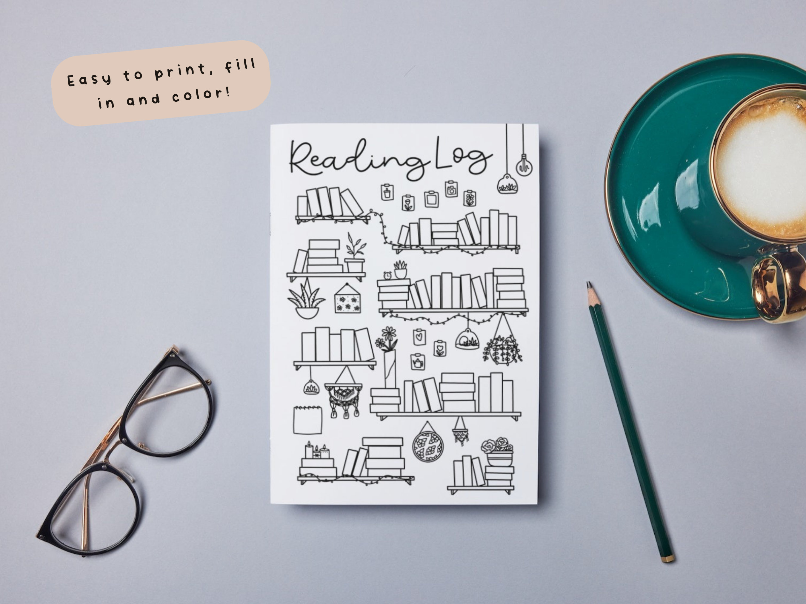 Bookshelf Reading Tracker Printable Kids Reading Log Book Tracking ...