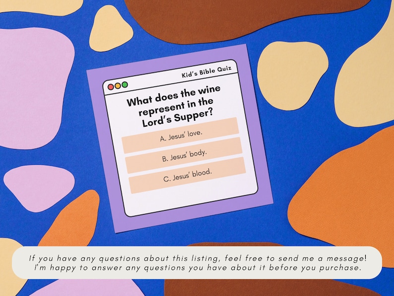 30 Kids Bible Trivia Cards Printable Children & Family Bible Quiz ...