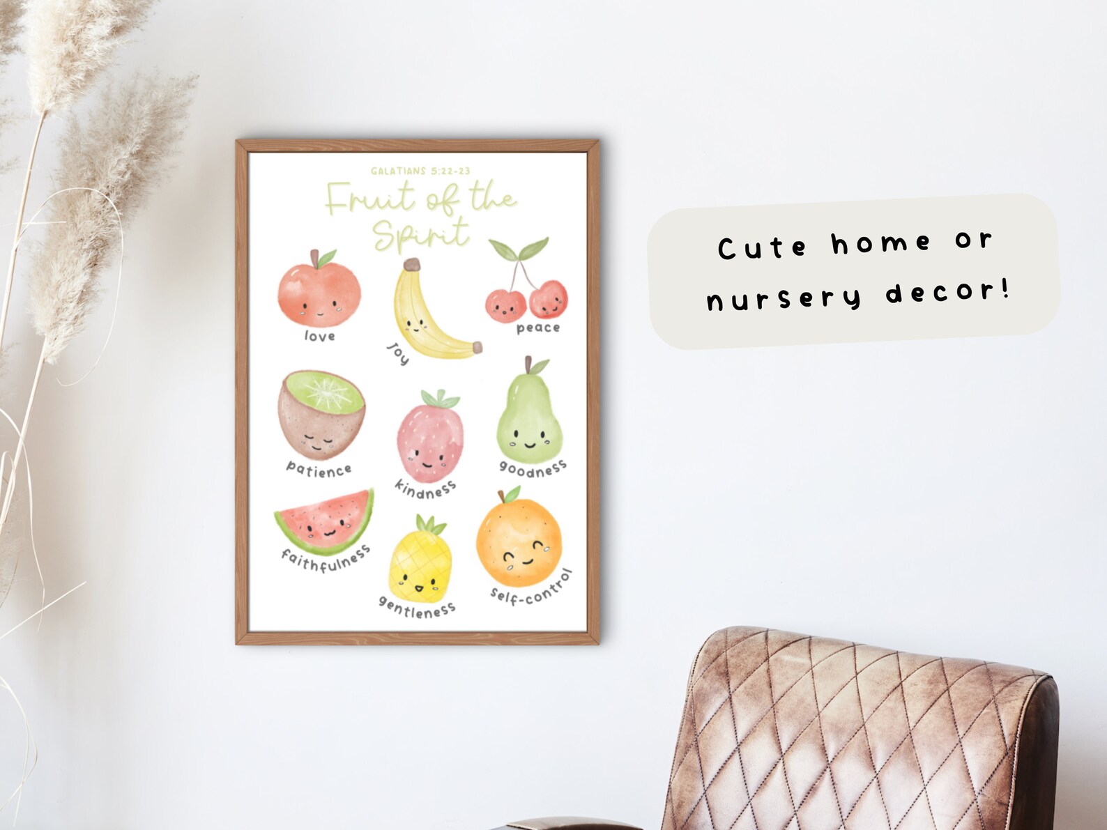 Fruit of the Spirit Wall Art Printable Poster Christian Nursery Decor ...