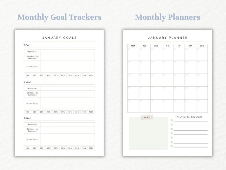 Christian Goals Planner Printable PDF, Faith Journal, Devotional Goals ...