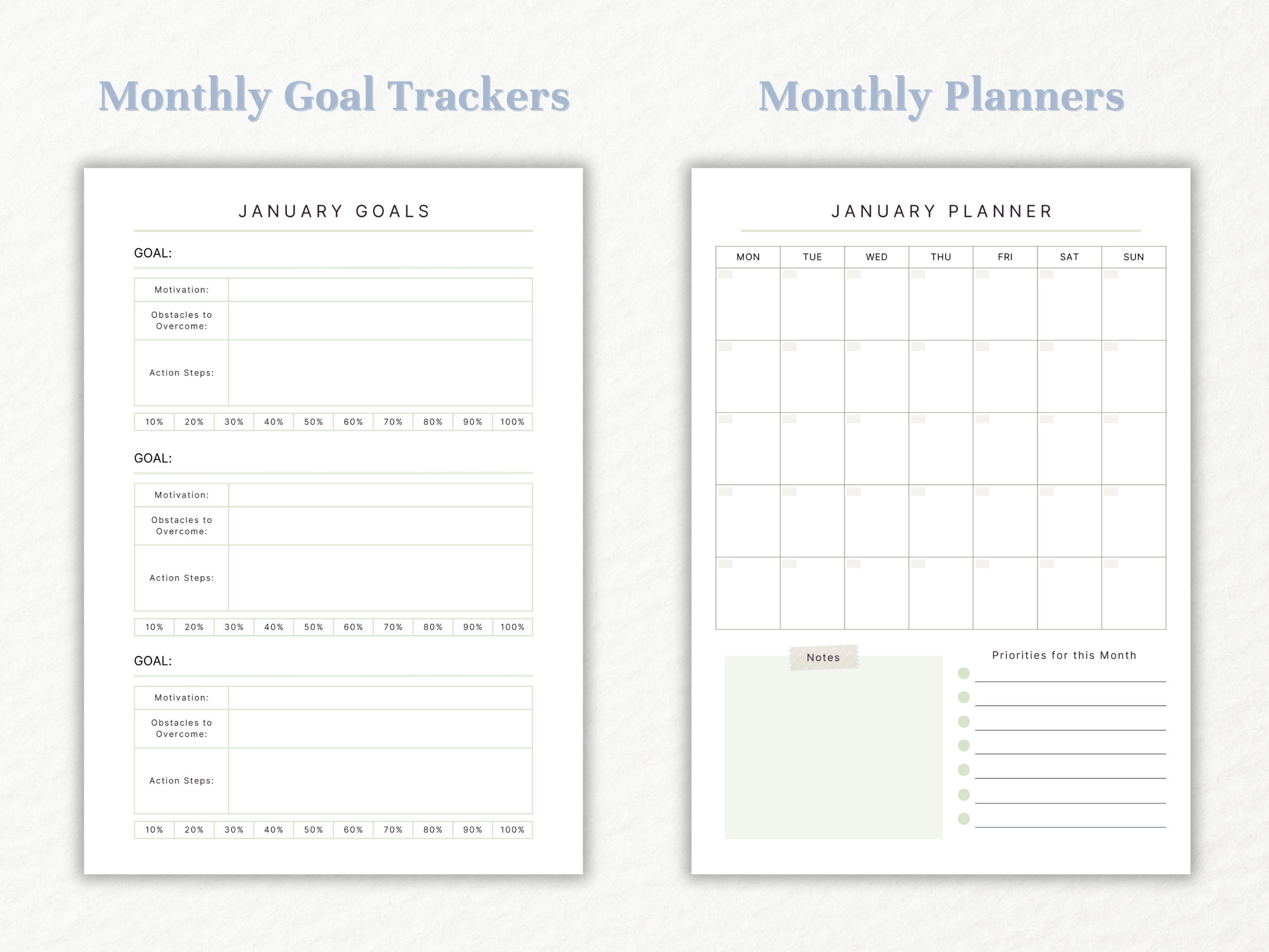 Christian Goals Planner Printable PDF, Faith Journal, Devotional Goals ...