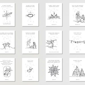 Christian Bible Verse Christmas Cards Printable | Nativity Greeting ...