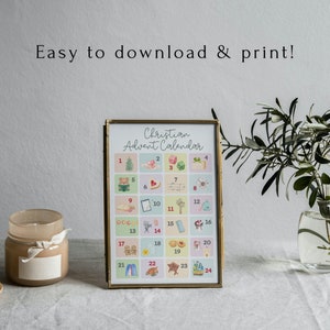 Christian Advent Activity Calendar Printable | Fun Christmas Activities ...