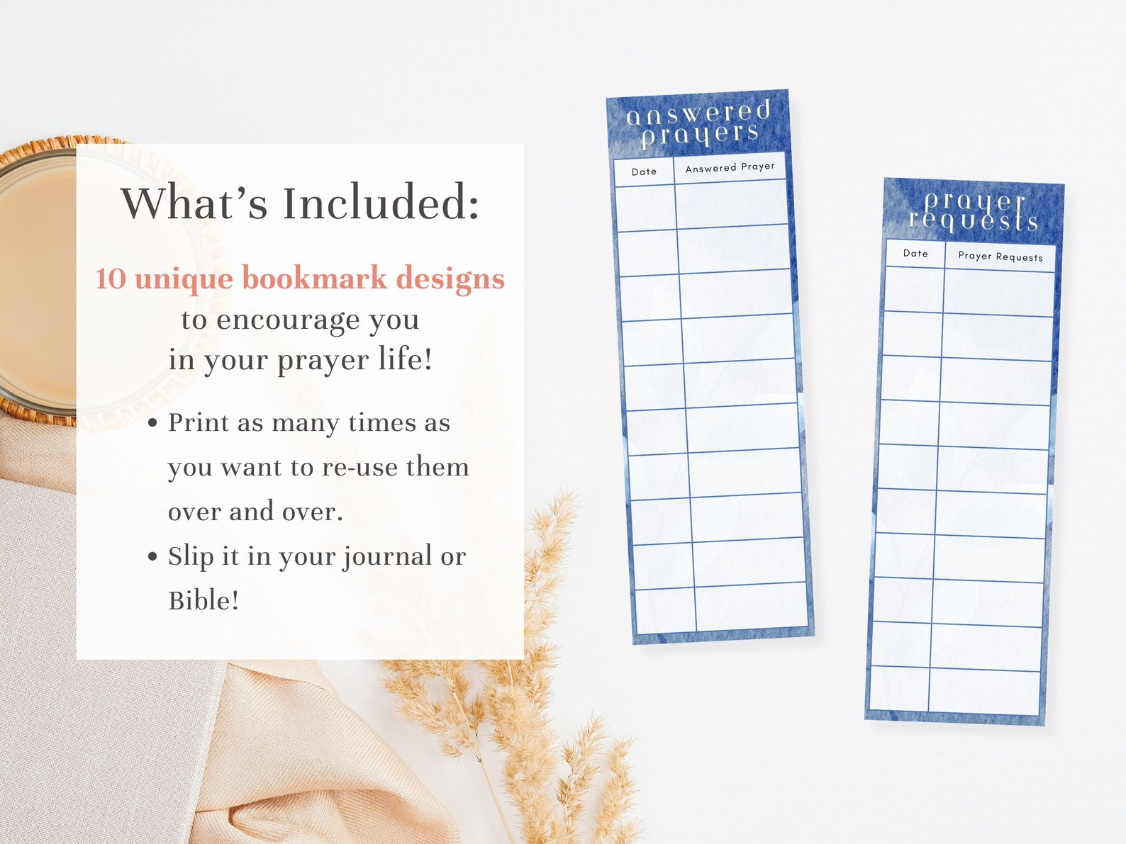 10 Prayer Bookmarks Printable | Christian Prayer Journal Bible ...