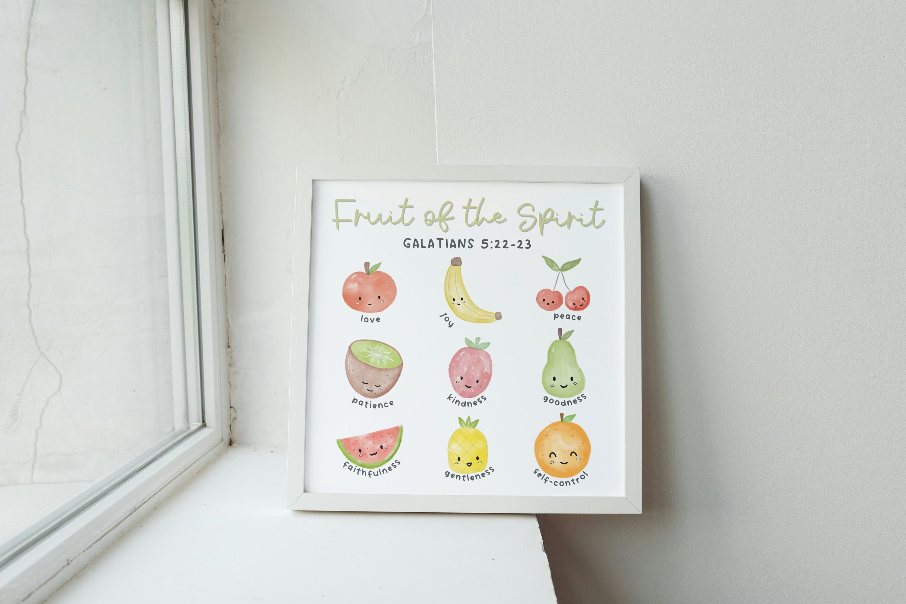 Fruit of the Spirit Wall Art Printable Poster | Christian Nursery Decor ...