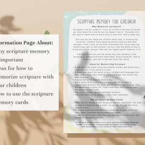 52 Children Scripture Cards Printable ESV | Kids Bible Verse Memory ...