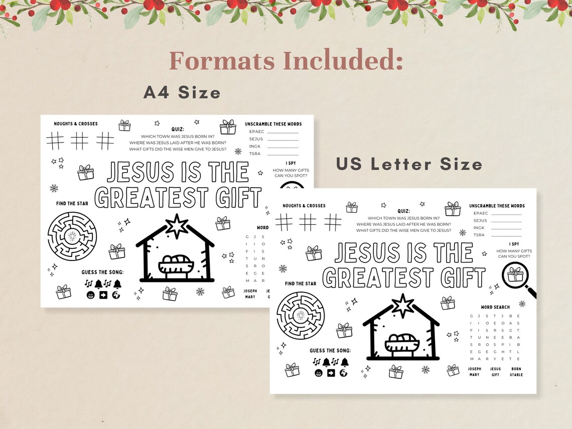 Christmas Nativity Placemat Printable | Christian Kids Christmas ...