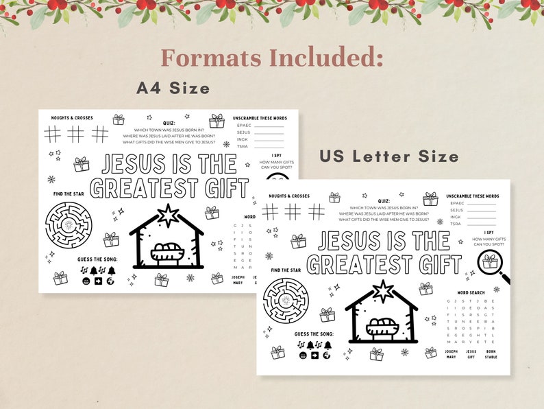 Christmas Nativity Placemat Printable | Christian Kids Christmas ...