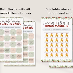 Names of Jesus Christmas Bingo Game Printable | Advent Christian ...