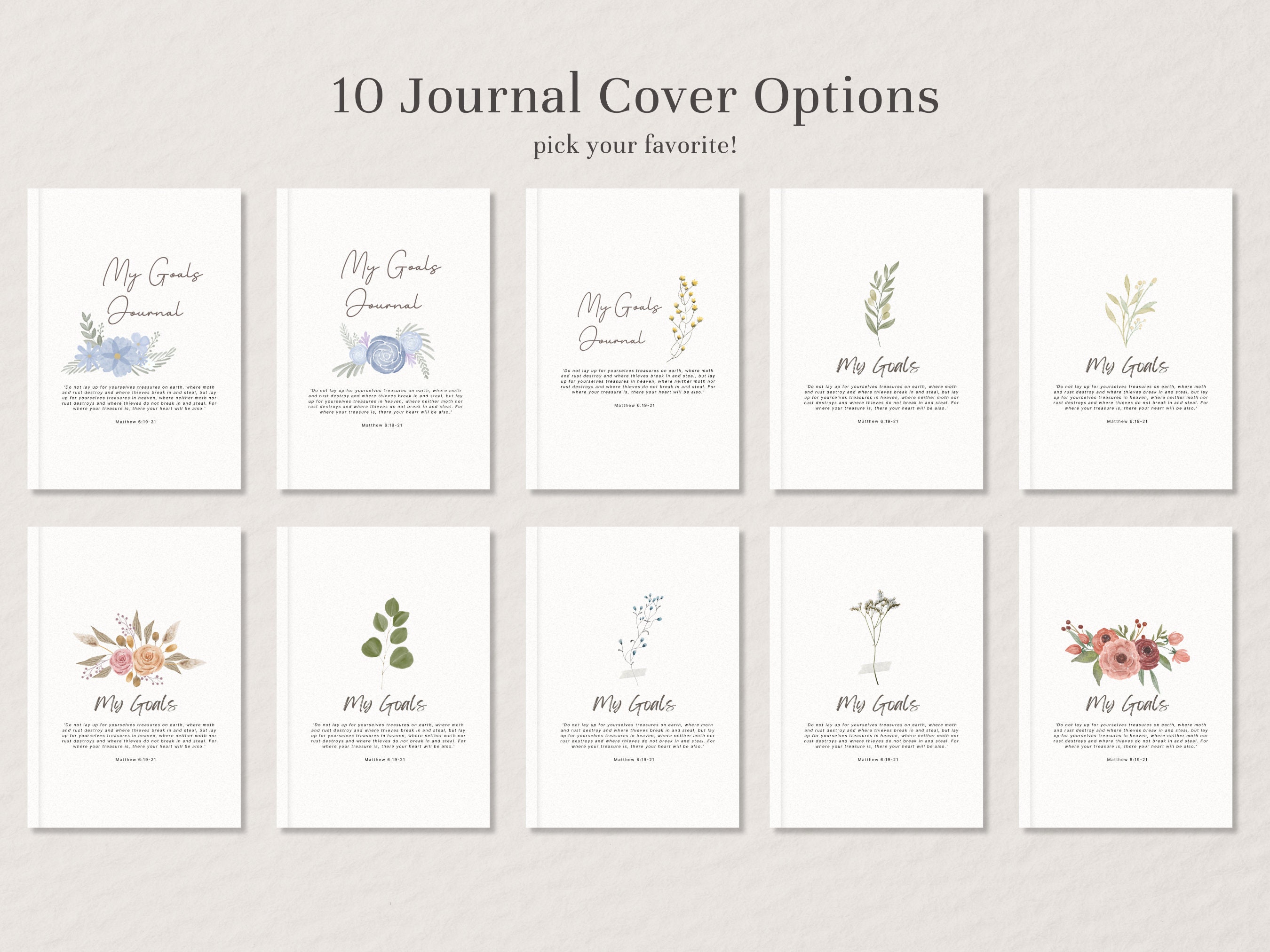 Christian Goals Planner Printable PDF, Faith Journal, Devotional Goals ...