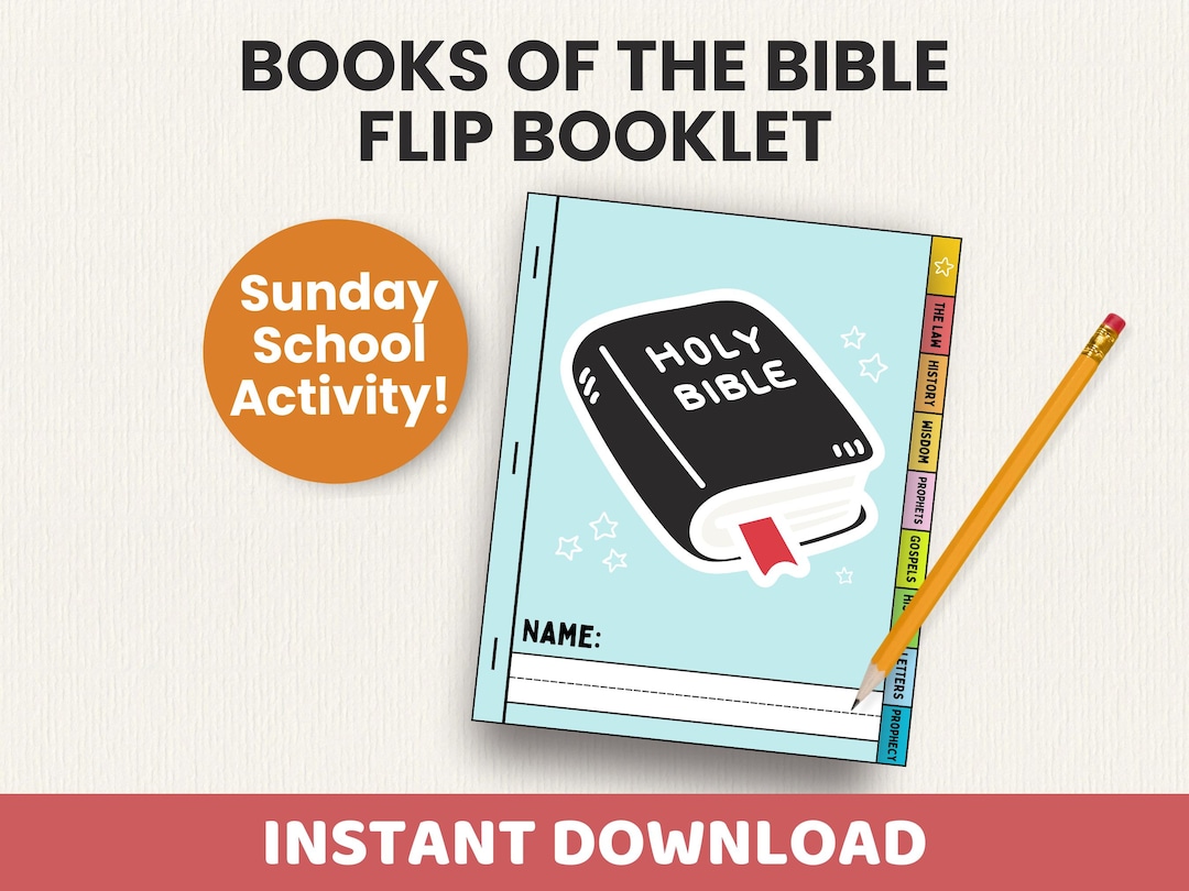 Books of the Bible Booklet Printable | Sunday School Craft, Homeschool ...