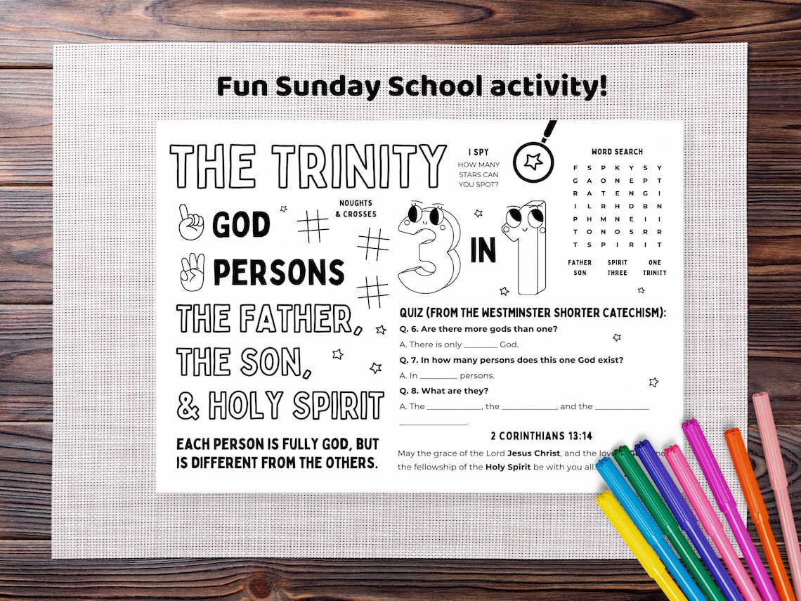 Trinity Activity Sheet Printable | God the Father, Son, Holy Spirit ...