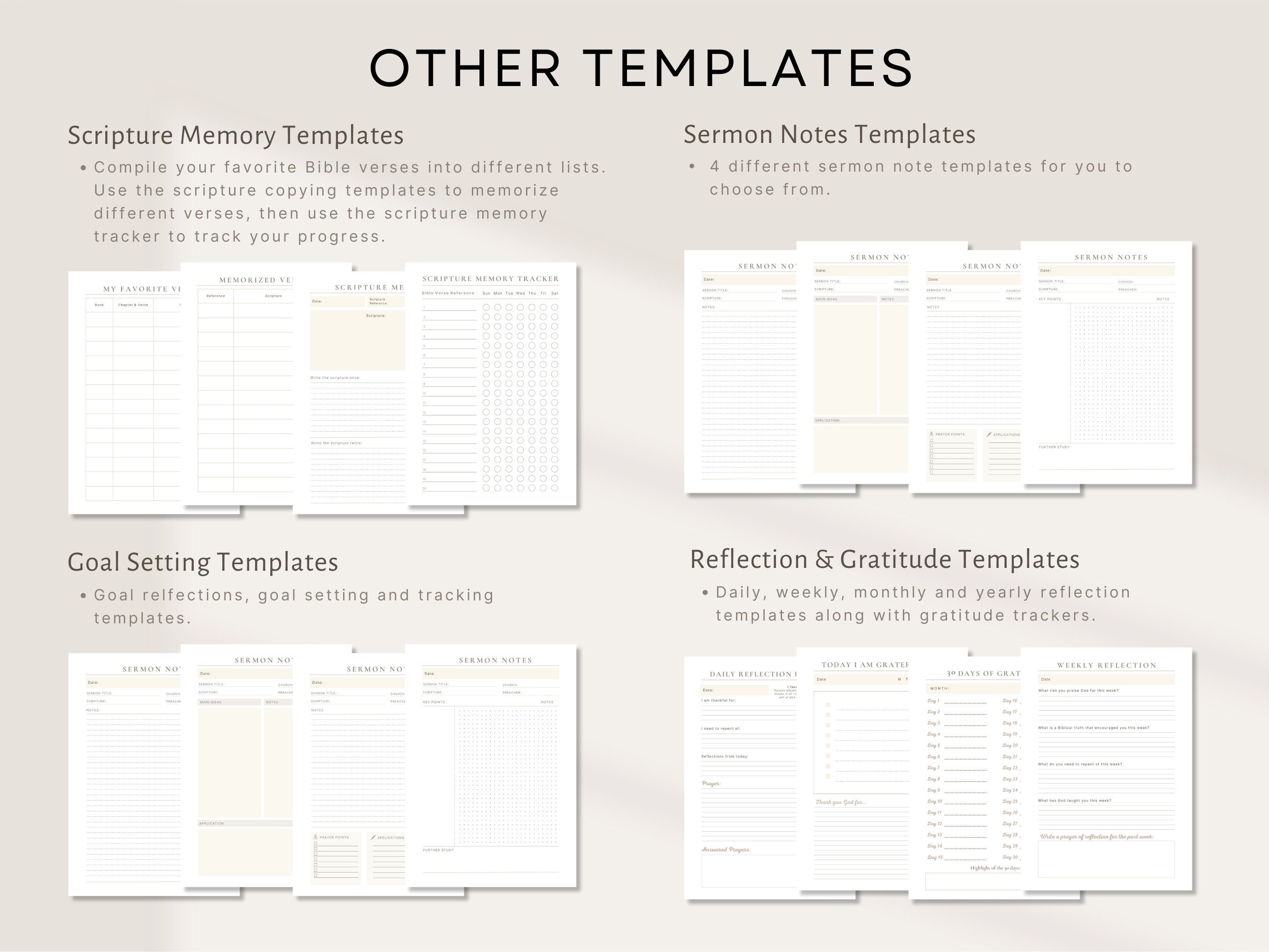 Faith Bible Study & Prayer Journal Printable | Devotional Templates ...
