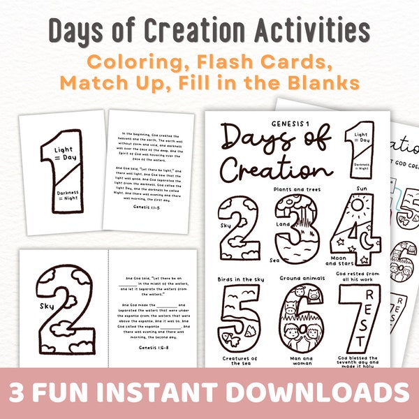Christian Childrens Activity Sheets - Etsy