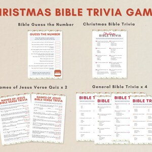 8 Christian Christmas Bible Trivia Games Printable | Church Family ...
