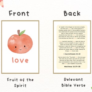 Fruit of the Spirit Flash Cards With Bible Verses | Sunday School ...