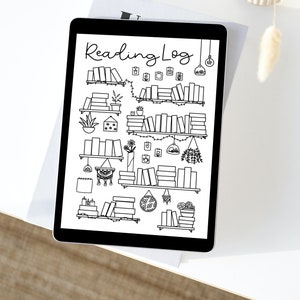 Bookshelf Reading Tracker Printable | Kids Reading Log Book Tracking ...