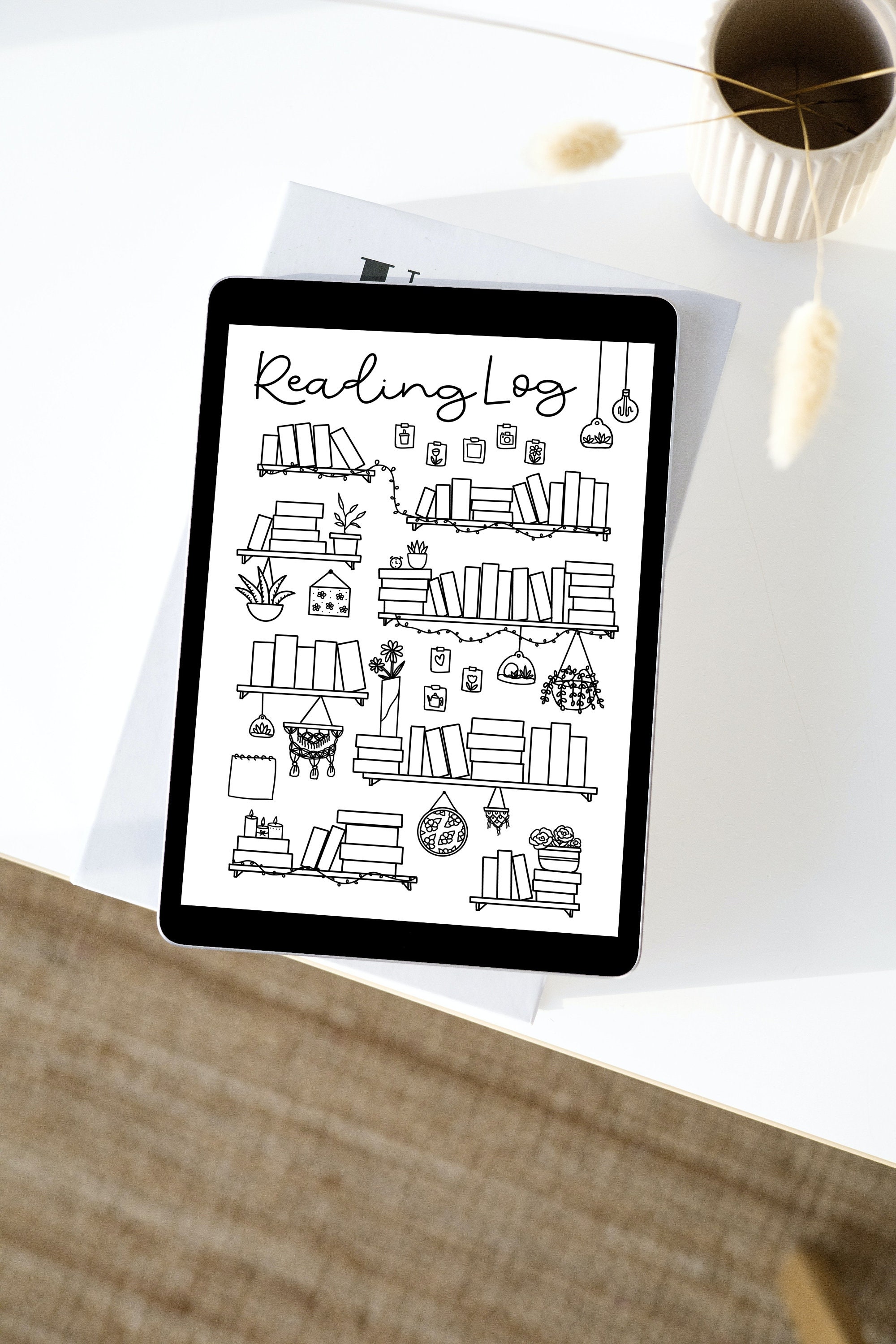 Bookshelf Reading Tracker Printable Kids Reading Log Book Tracking ...