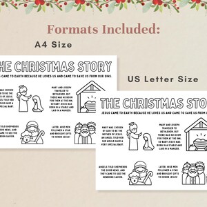 Christian Christmas Story Coloring Page Printable | Kids Nativity ...