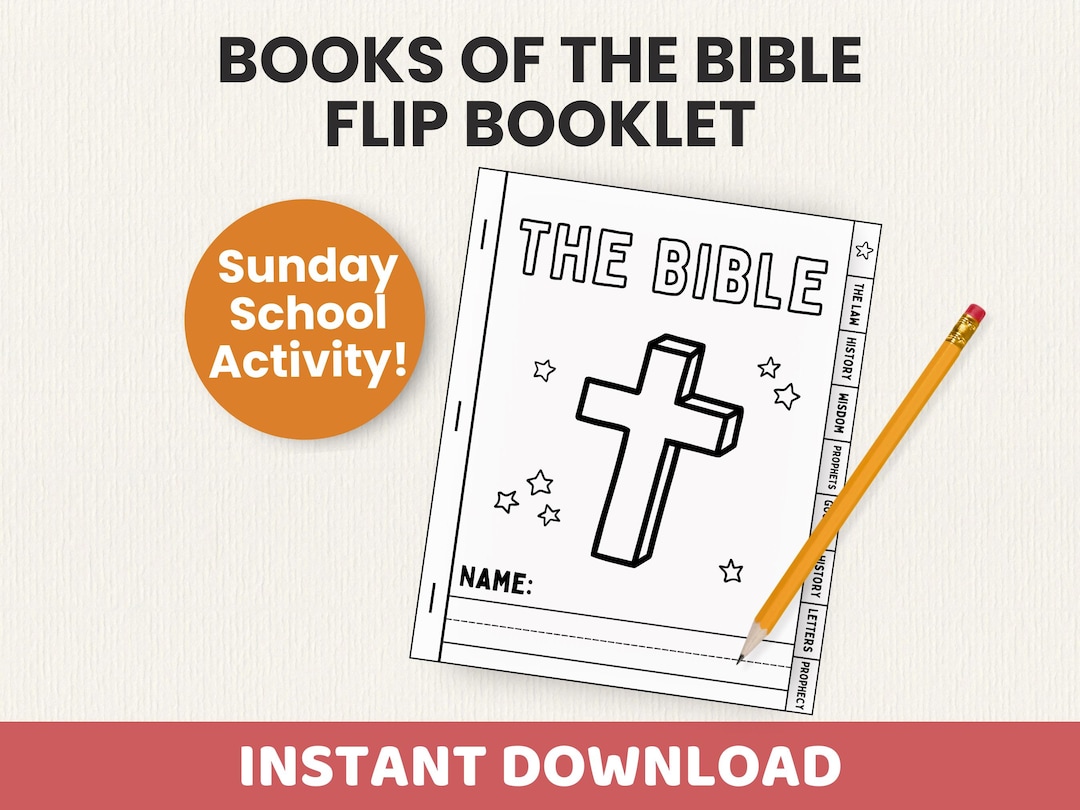 Books of the Bible Coloring Booklet Printable | Sunday School Craft ...