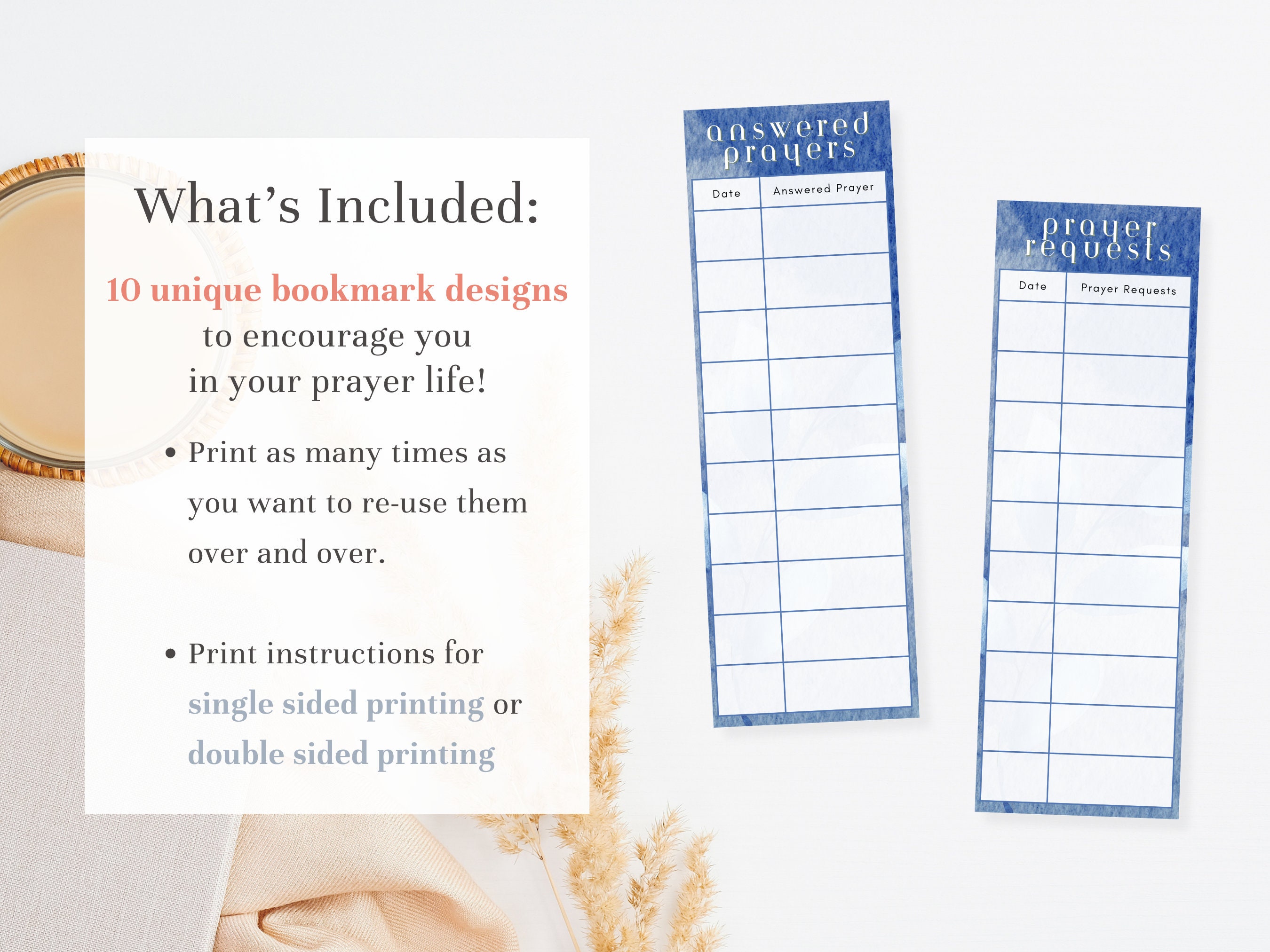 10 Prayer Bookmarks Printable Christian Prayer Journal Bible - Etsy