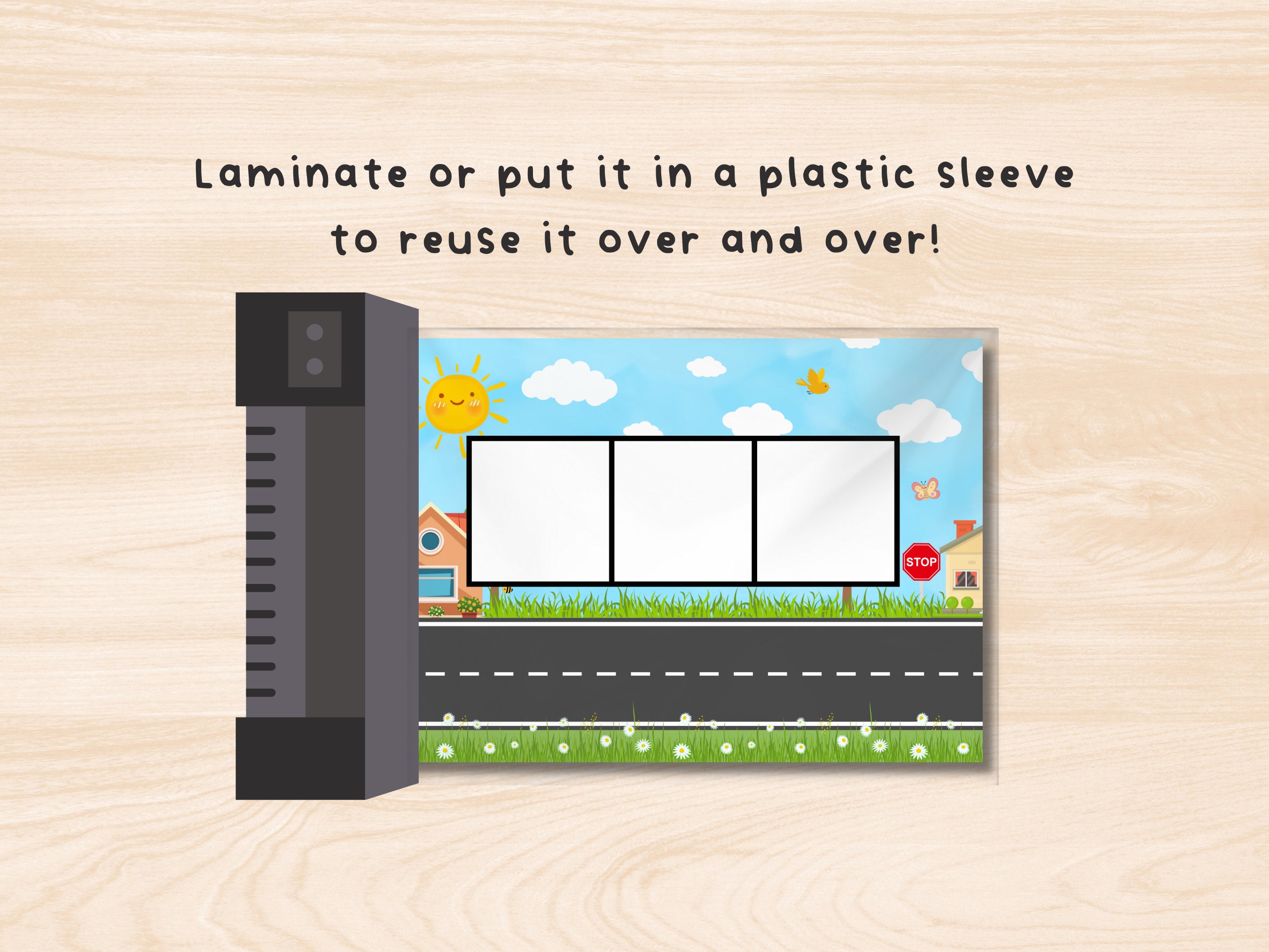 CVC Words Car Blending Mat Printable Phonics Reading, Word Building ...