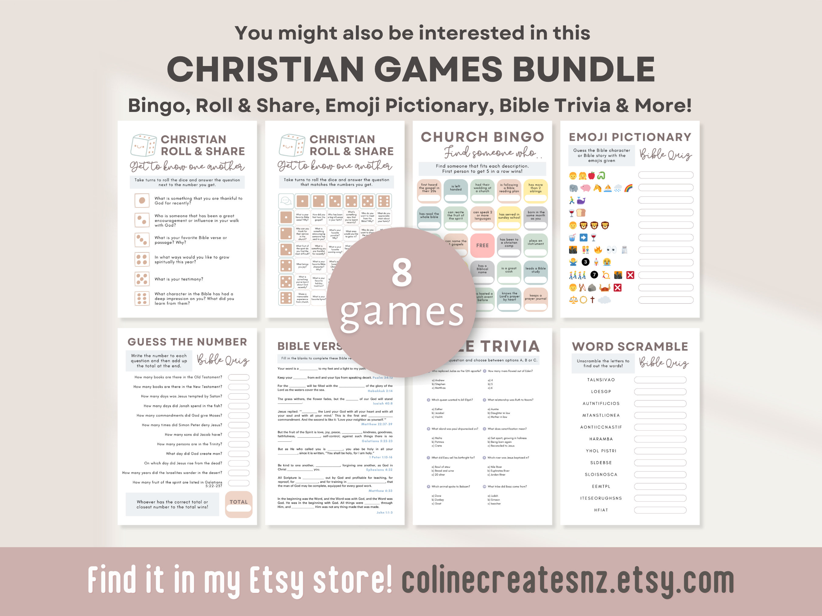Christian Roll & Share Game Printable | Church Bible Roll and Tell ...