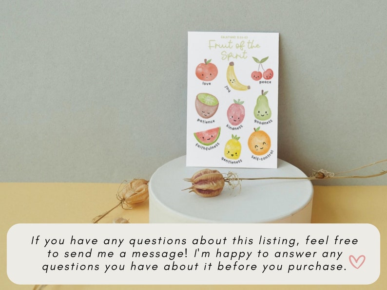 Fruit of the Spirit Wall Art Printable Poster | Christian Nursery Decor ...