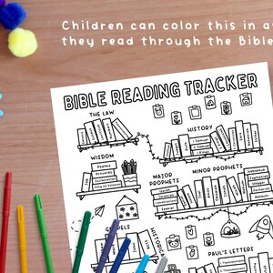 Kids Bible Reading Tracker Printable: Coloring Page (PDF) - Etsy
