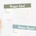 Prayer Request & Praise Report Cards Printable | Church Small Group ...