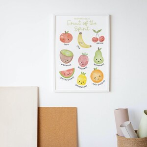 Fruit of the Spirit Wall Art Printable Poster Christian Nursery Decor ...