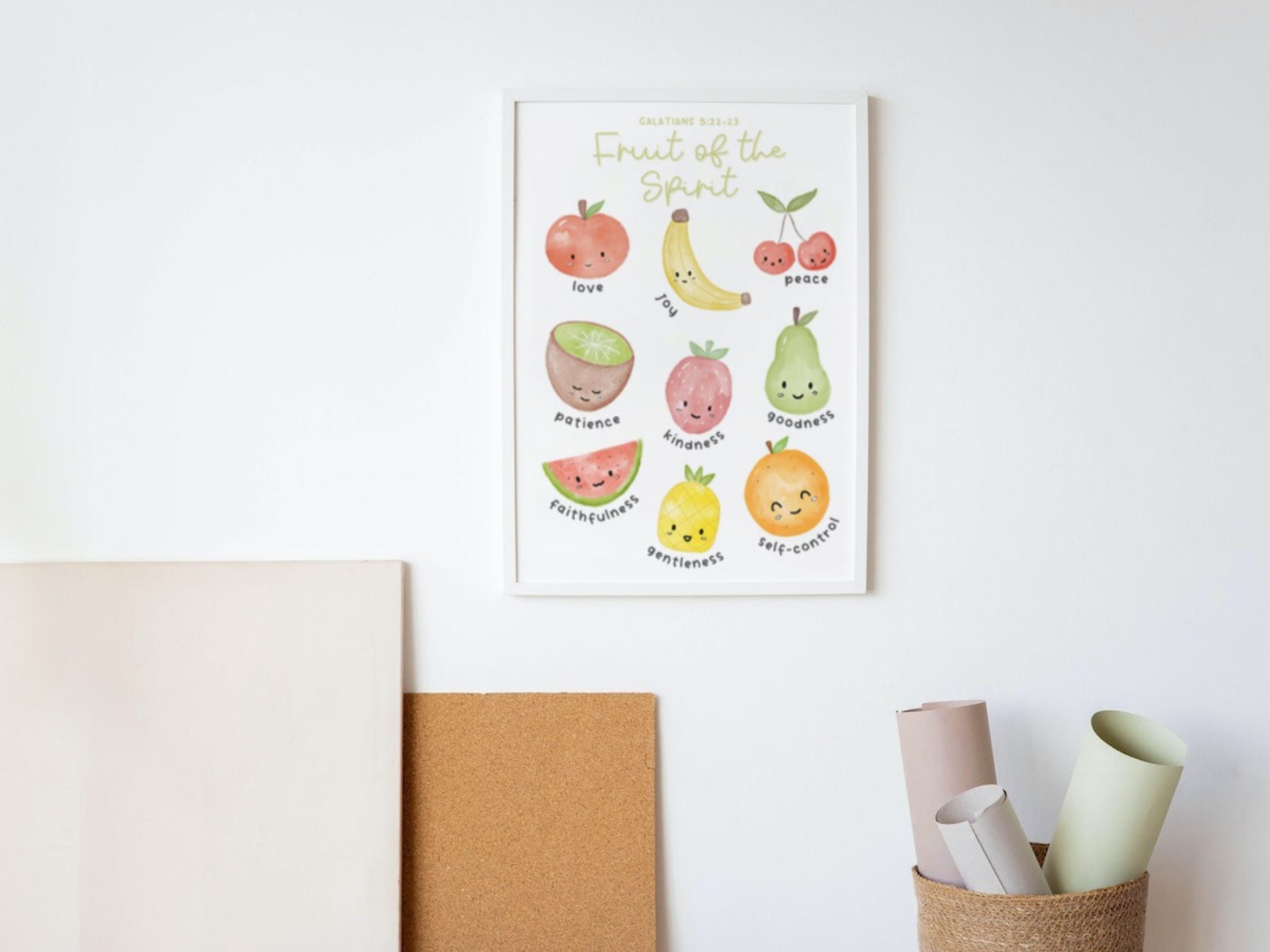 Fruit of the Spirit Wall Art Printable Poster Christian Nursery Decor ...