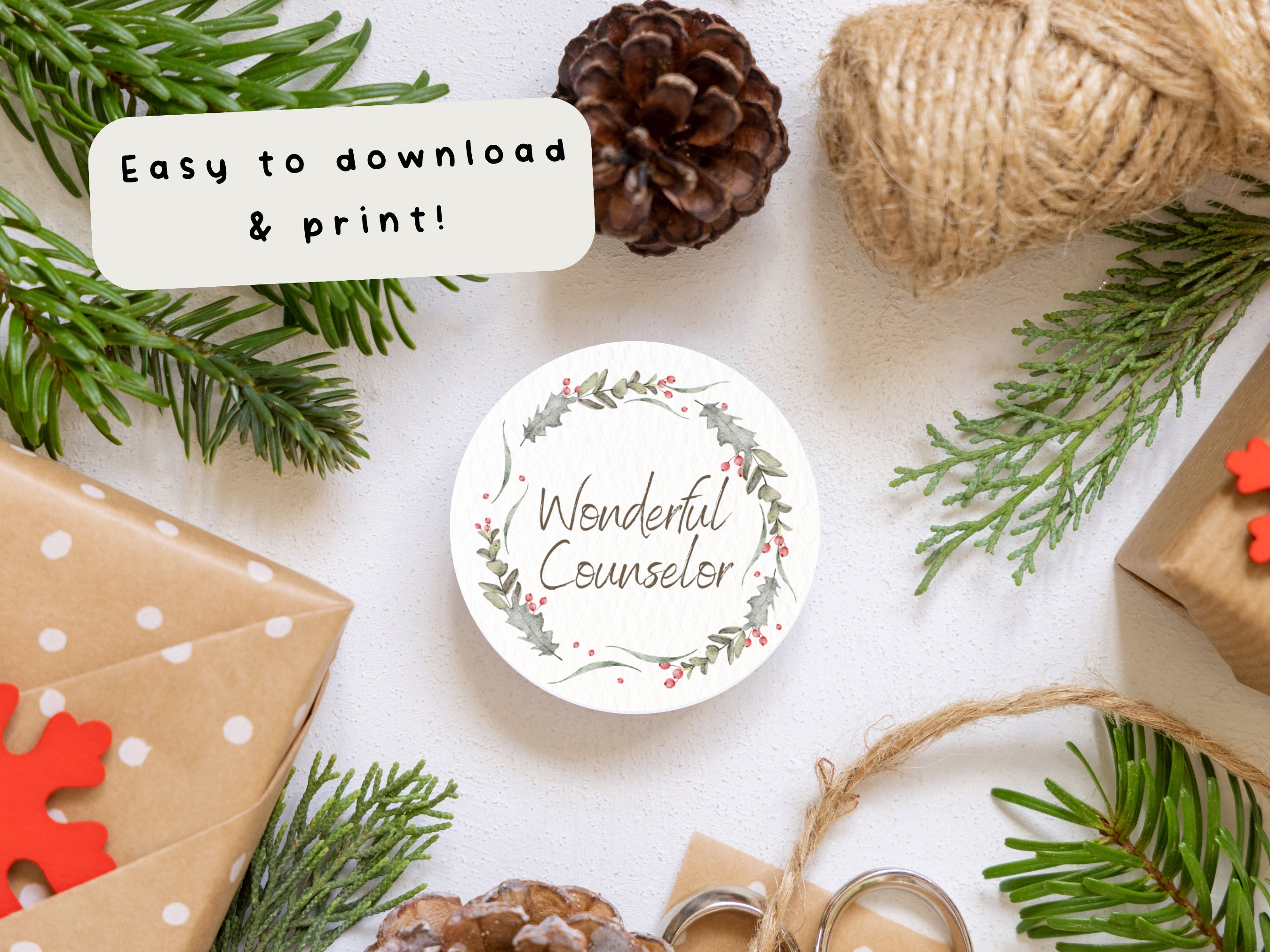 Advent Ornaments With Names of Jesus & Bible Verses Printable NIV ...