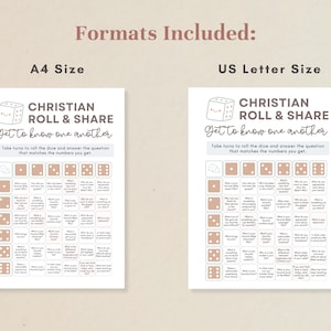 Christian Dice Roll & Share Game Printable | Church Bible Roll Tell ...