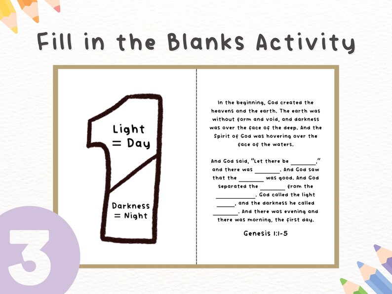 Days of Creation Bundle for Children Sunday School Activities ...