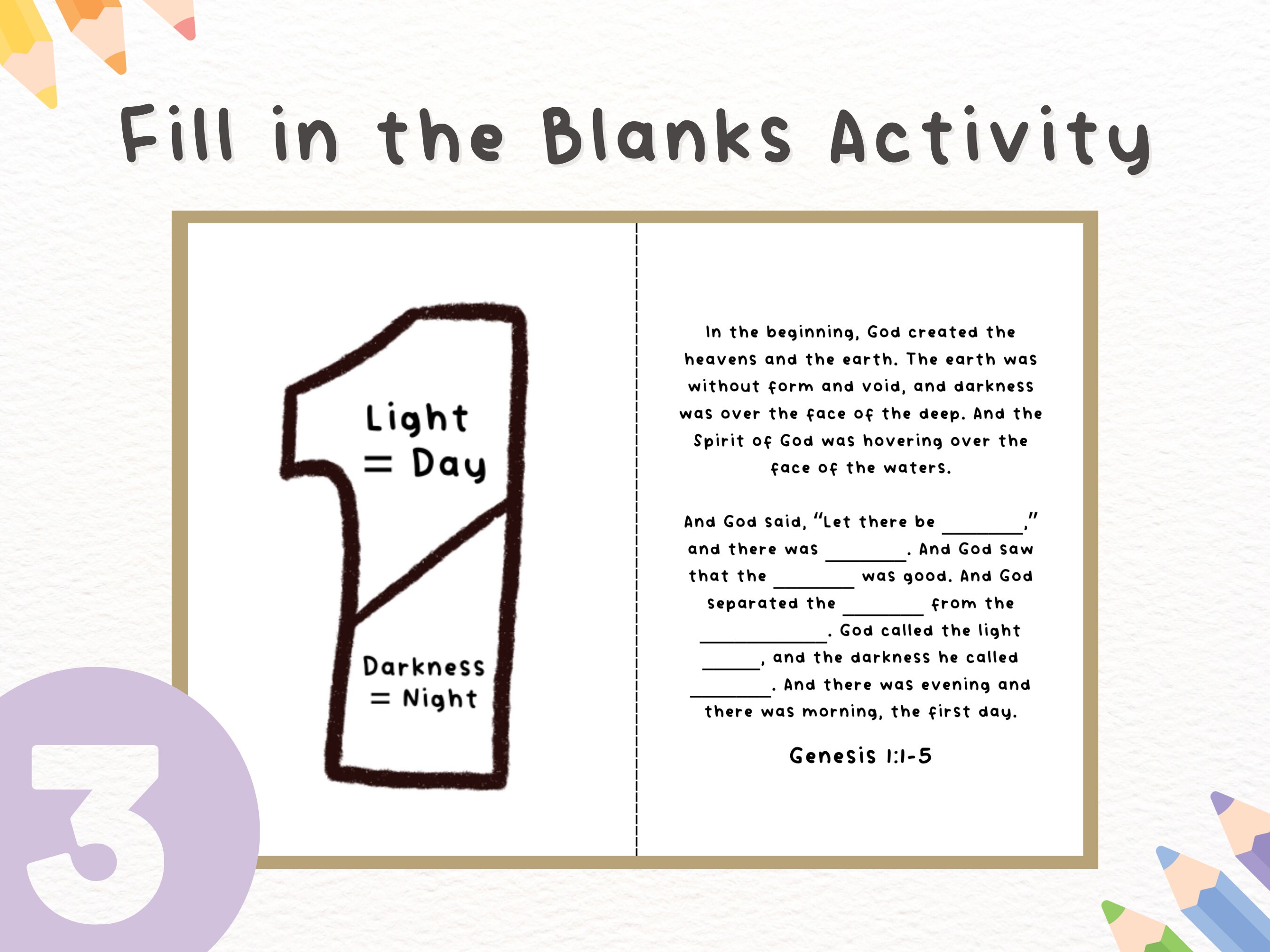 Days of Creation Bundle for Children | Sunday School Activities ...