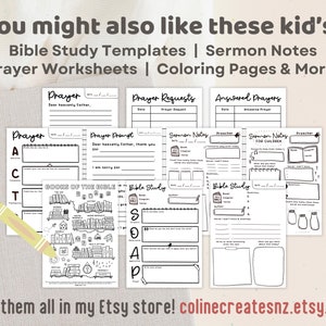 Sermon Notes Printable for Children Kids Elementary School Youth | Kids ...