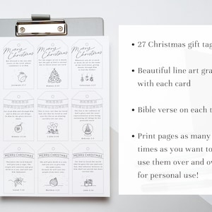 27 Christian Christmas Gift Tags Printable | Modern Minimal Christmas ...