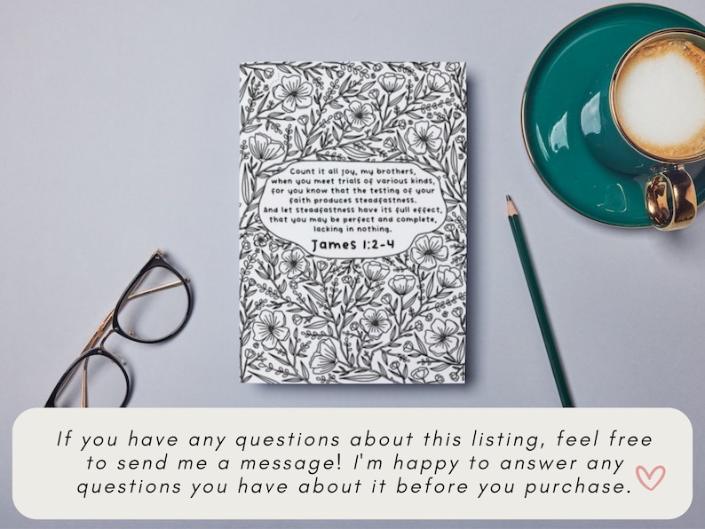 Scripture Coloring Page Christian Bible Verse Coloring Floral Faith ...