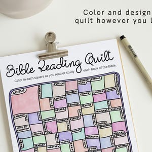 Bible Reading Tracker With Books of the Bible Printable Coloring Page ...