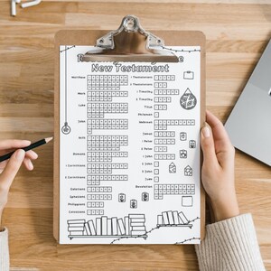 Kids Bible Reading Tracker Printable | Books of the Bible, Old & New ...