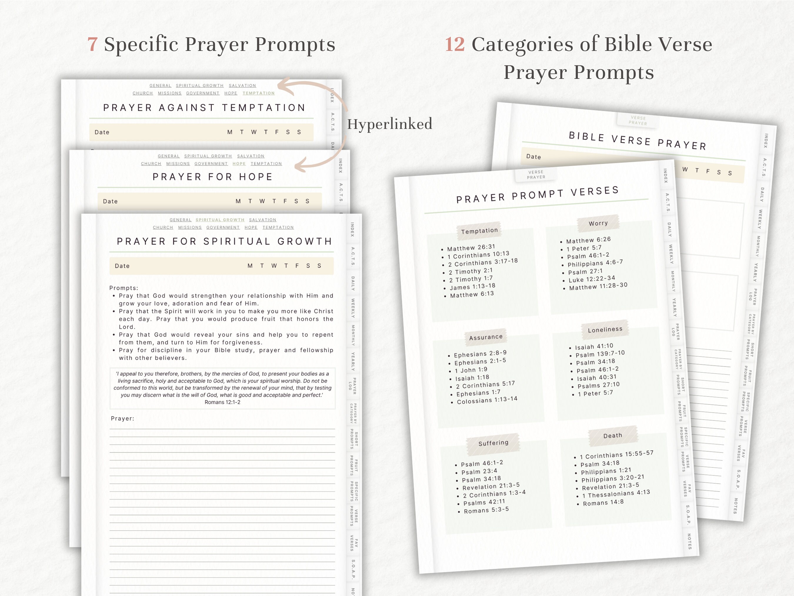 Prayer Journal Digital Gratitude Journal Daily Prayer - Etsy