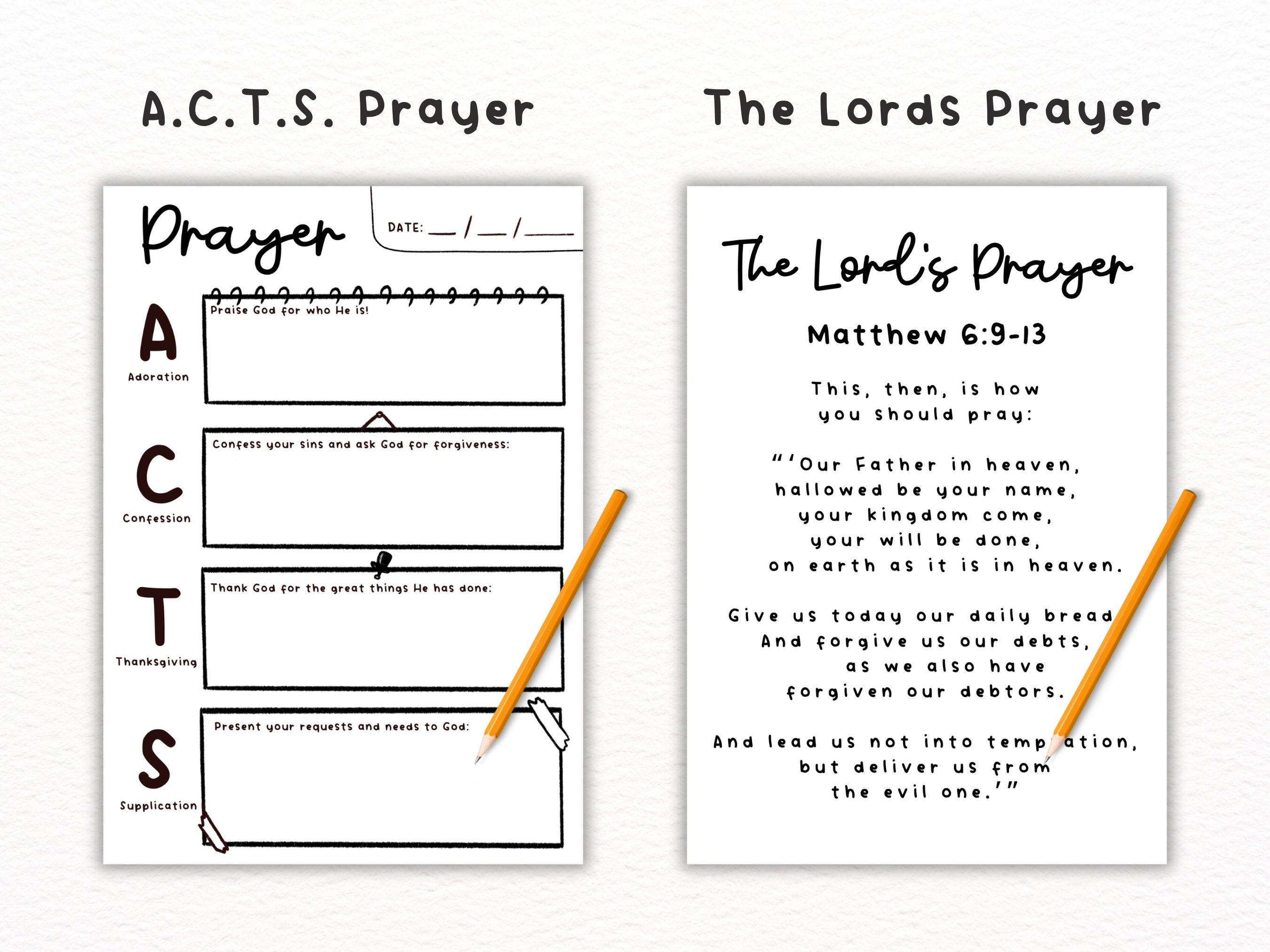 Prayer Printable for Children ACTS Kids Prayer Template Sunday School ...