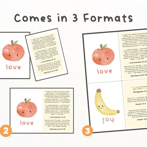 Fruit of the Spirit Flash Cards With Bible Verses | Sunday School ...
