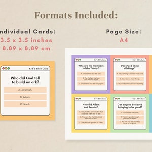 30 Kids Bible Trivia Cards Printable | Children & Family Bible Quiz ...