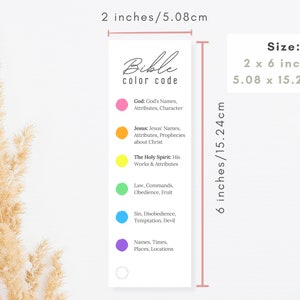 Bible Color Code Bookmarks | 5 Bible Study Highlighting Tool Bookmarks ...