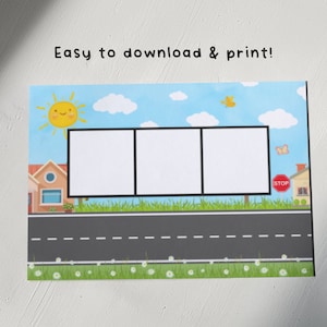 CVC Words Car Blending Mat Printable | Phonics Reading, Word Building ...